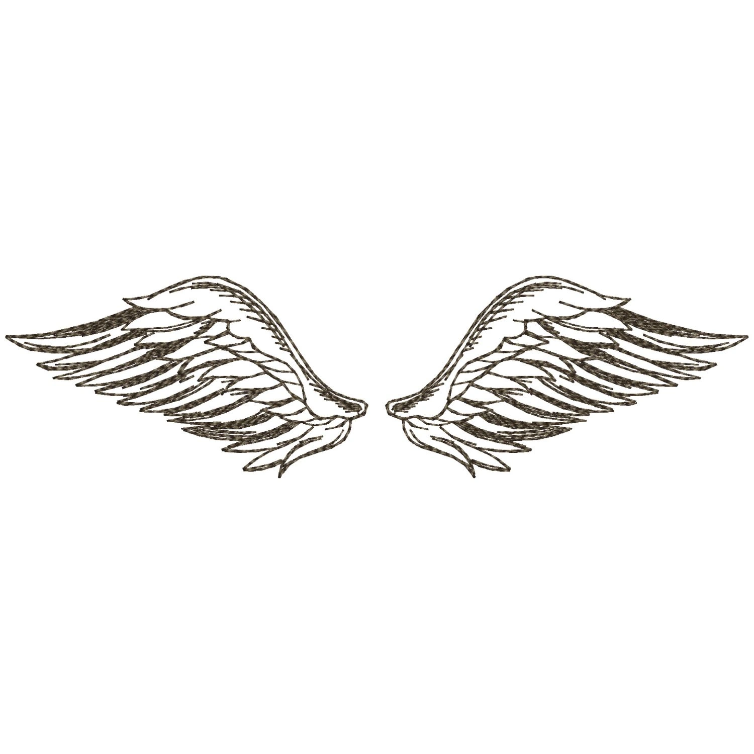 One Angel Wing Drawing