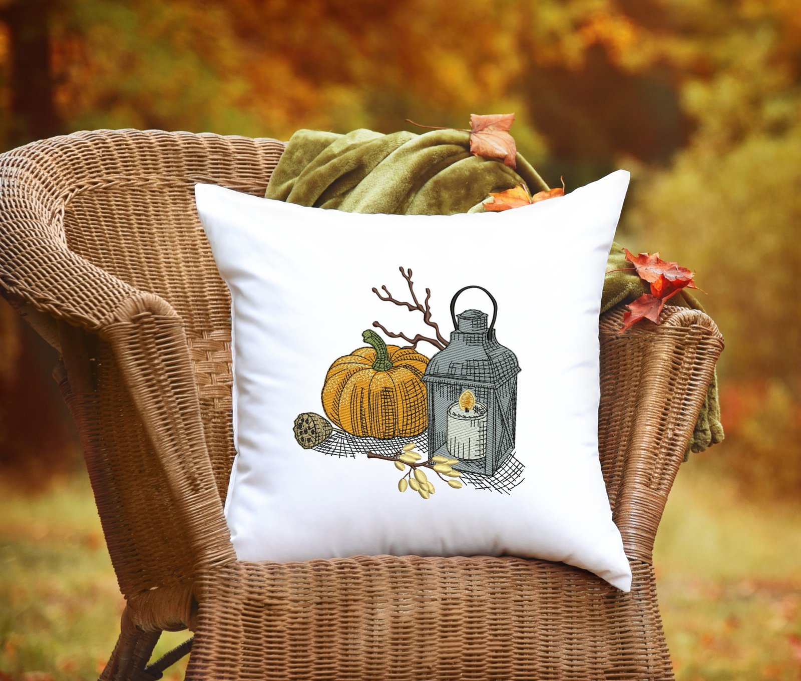 Autumn Scenery Embroidery Design – Embroidery Escape