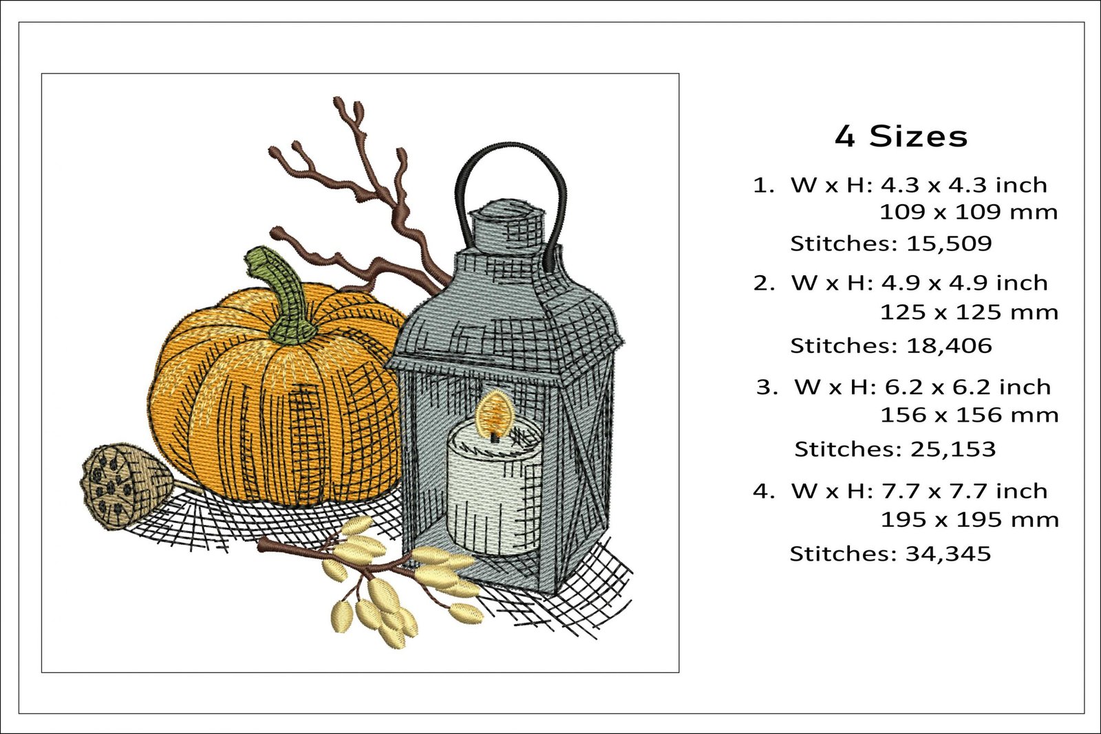Autumn Scenery Embroidery Design – Embroidery Escape