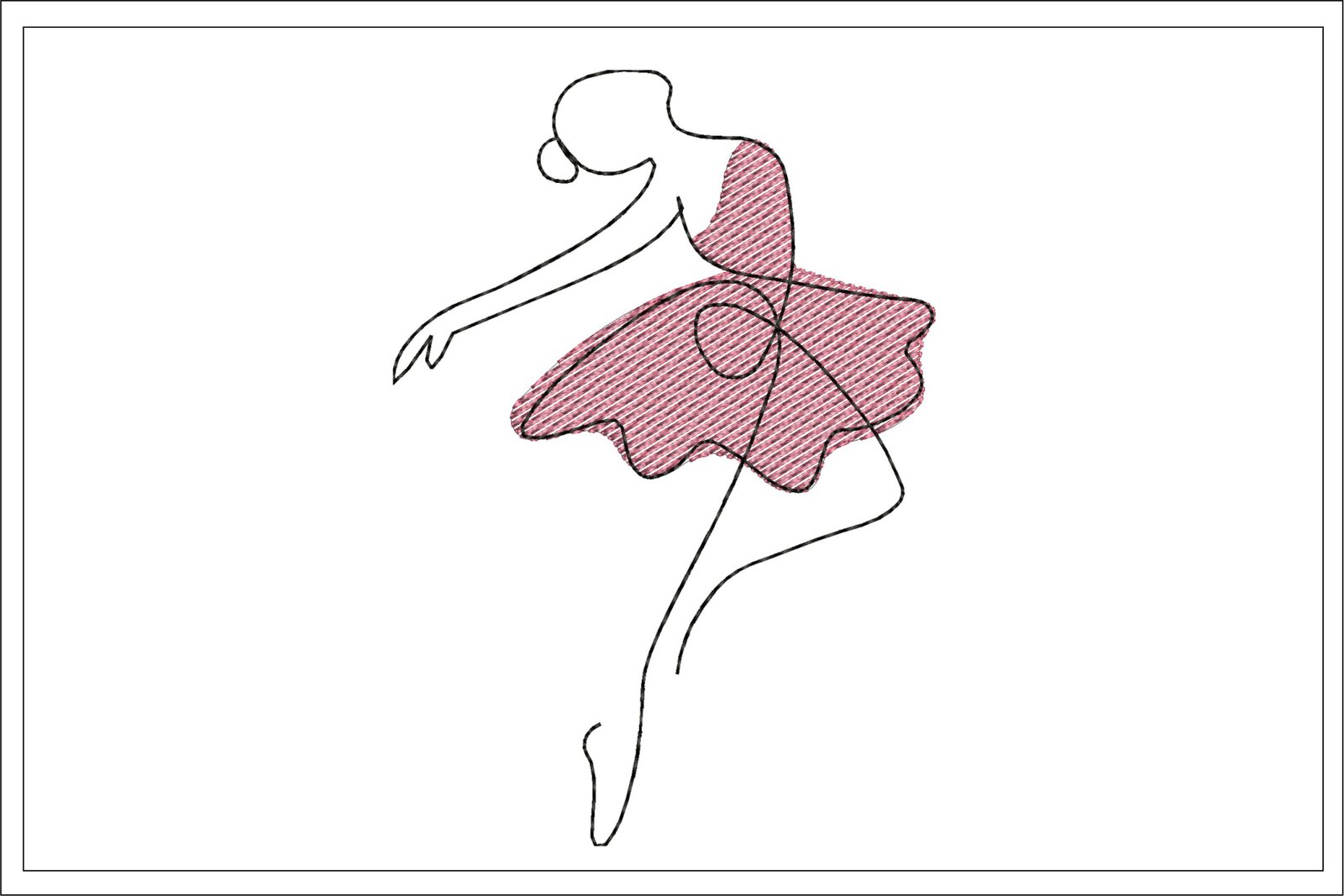 Ballerina Embroidery Design – Embroidery Escape