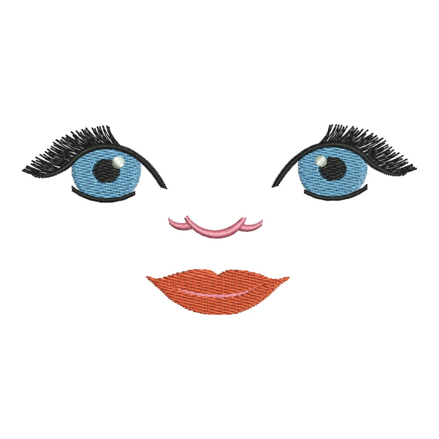 Face Embroidery Design – Machine Embroidery Pattern
