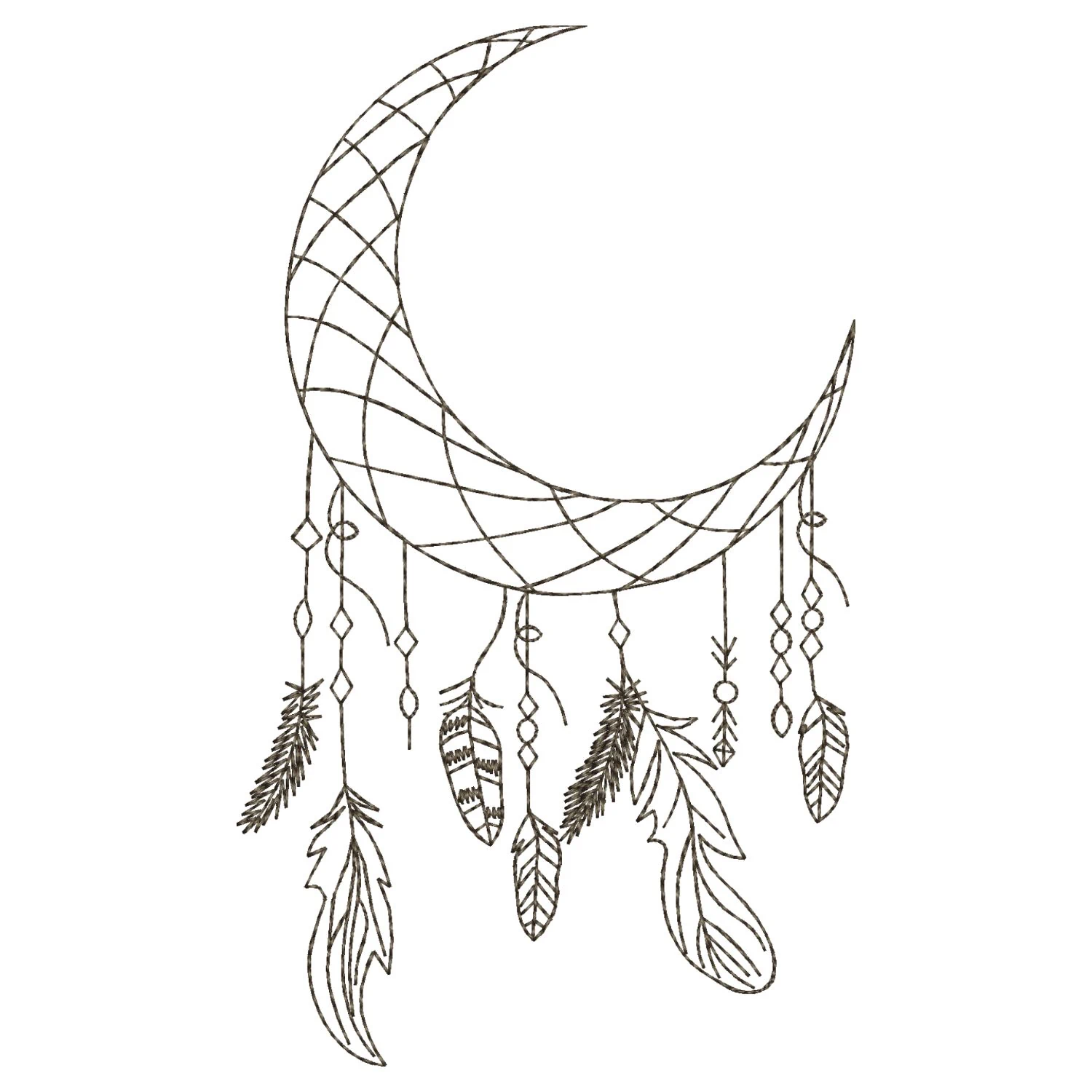 Dream Catcher Embroidery Design 3 – Machine Embroidery