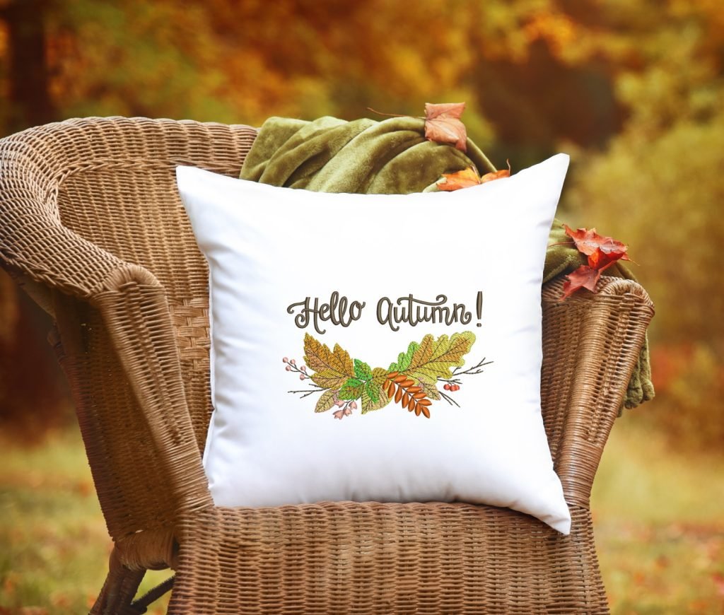Hello Autumn Embroidery Design | Happy Fall