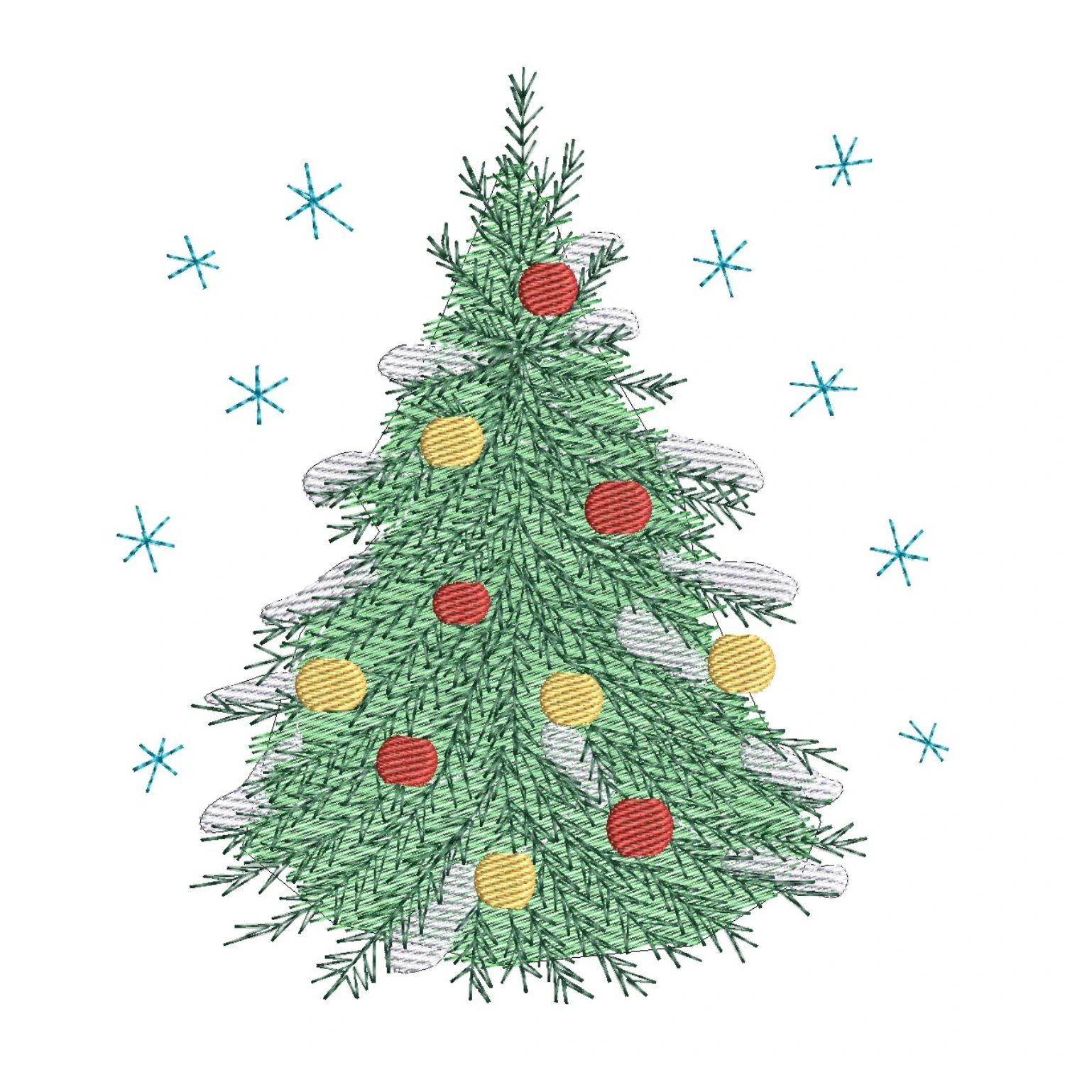 Christmas Tree Embroidery Design 3 – Winter Embroidery