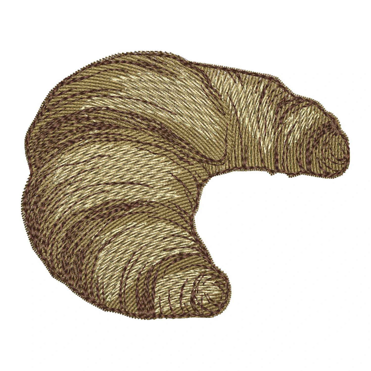 Croissant Embroidery Design – Pastry Embroidery Pattern