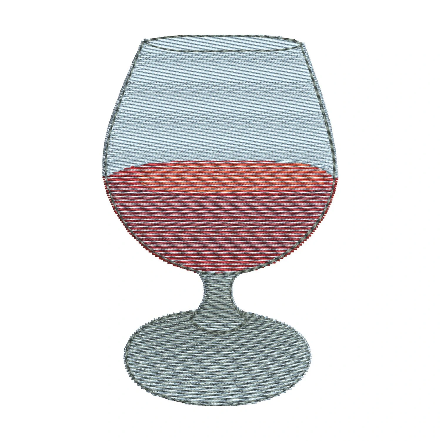 Glass Of Wine Embroidery Design – Instant Download