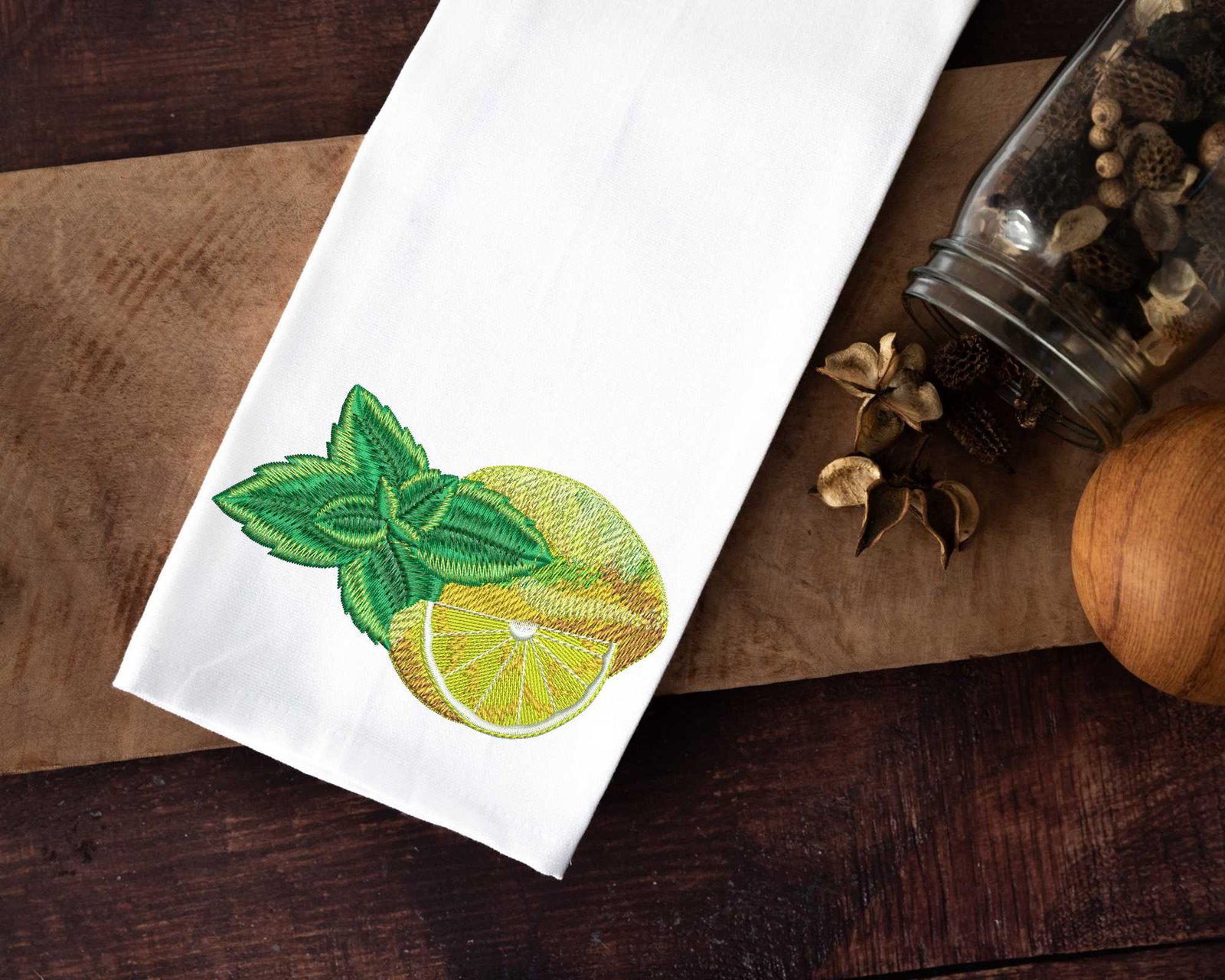 Lemon Embroidery Design