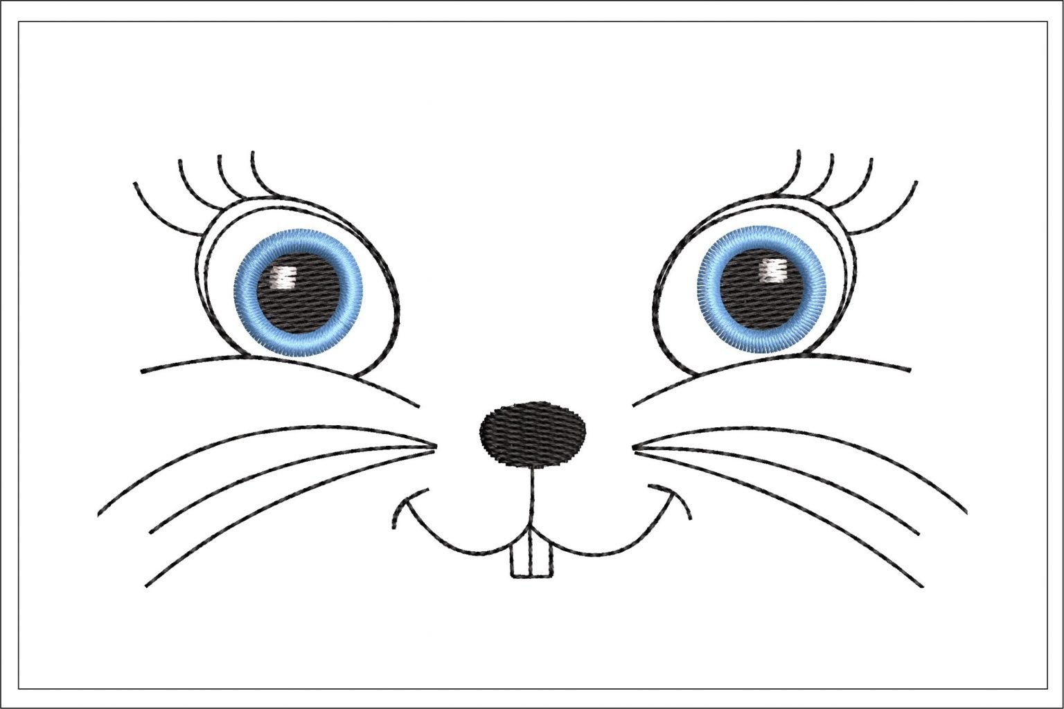 Bunny Embroidery Design | Rabbit Face