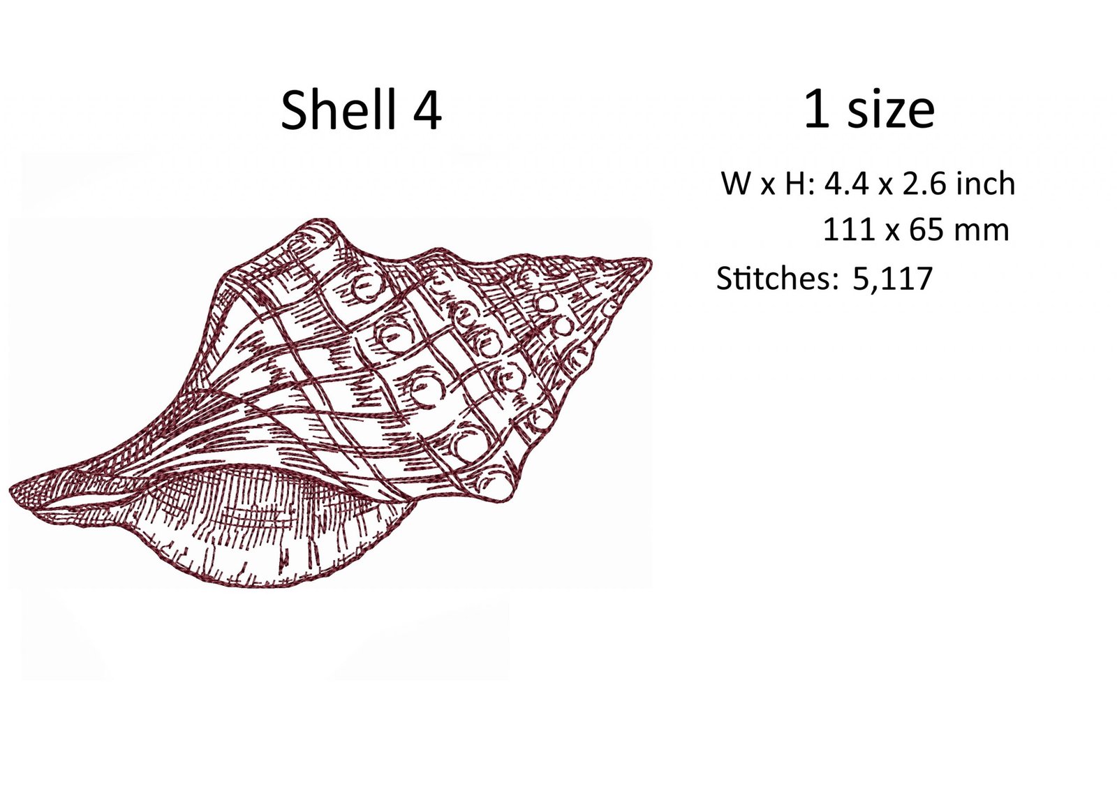 Shell Sketch Embroidery Design Bundle – Embroidery Escape