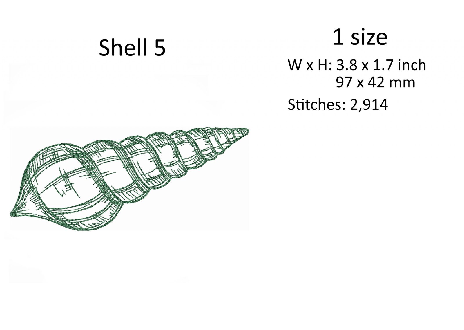Shell Sketch Embroidery Design Bundle – Embroidery Escape