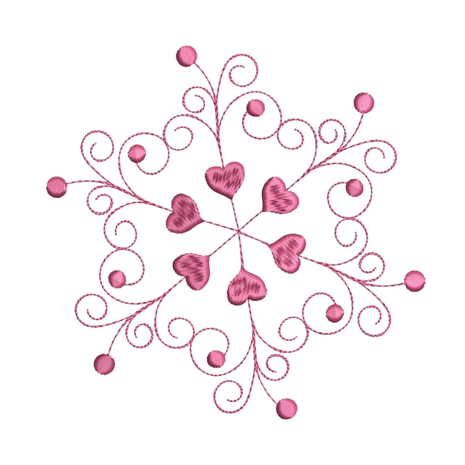 Floral Swirl Embroidery Design – Simple Embroidery Pattern