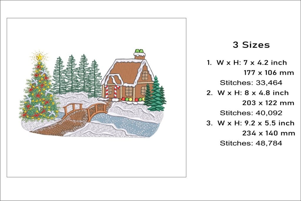 Embroidery Design | Beautiful Winter Scenery